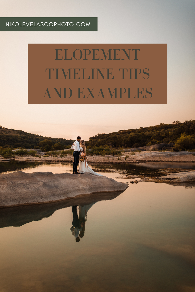 Elopement Timeline Tips and Examples | nikolevelascophoto.com